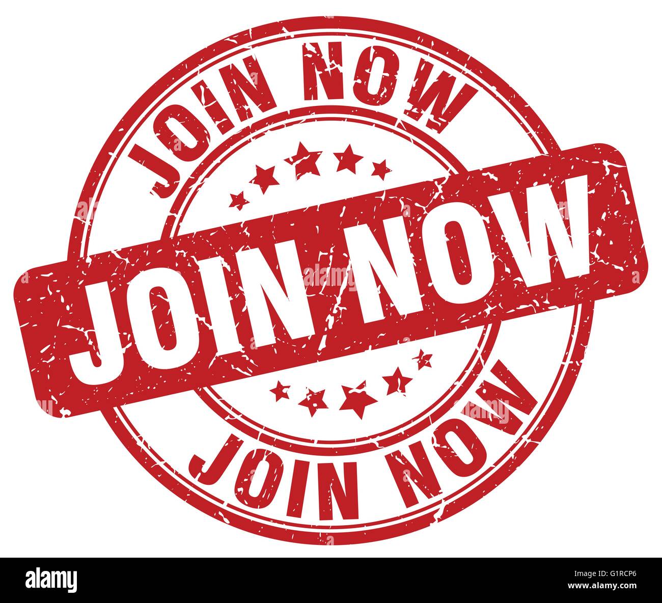 join now red grunge round vintage rubber stamp Stock Vector Image & Art ...