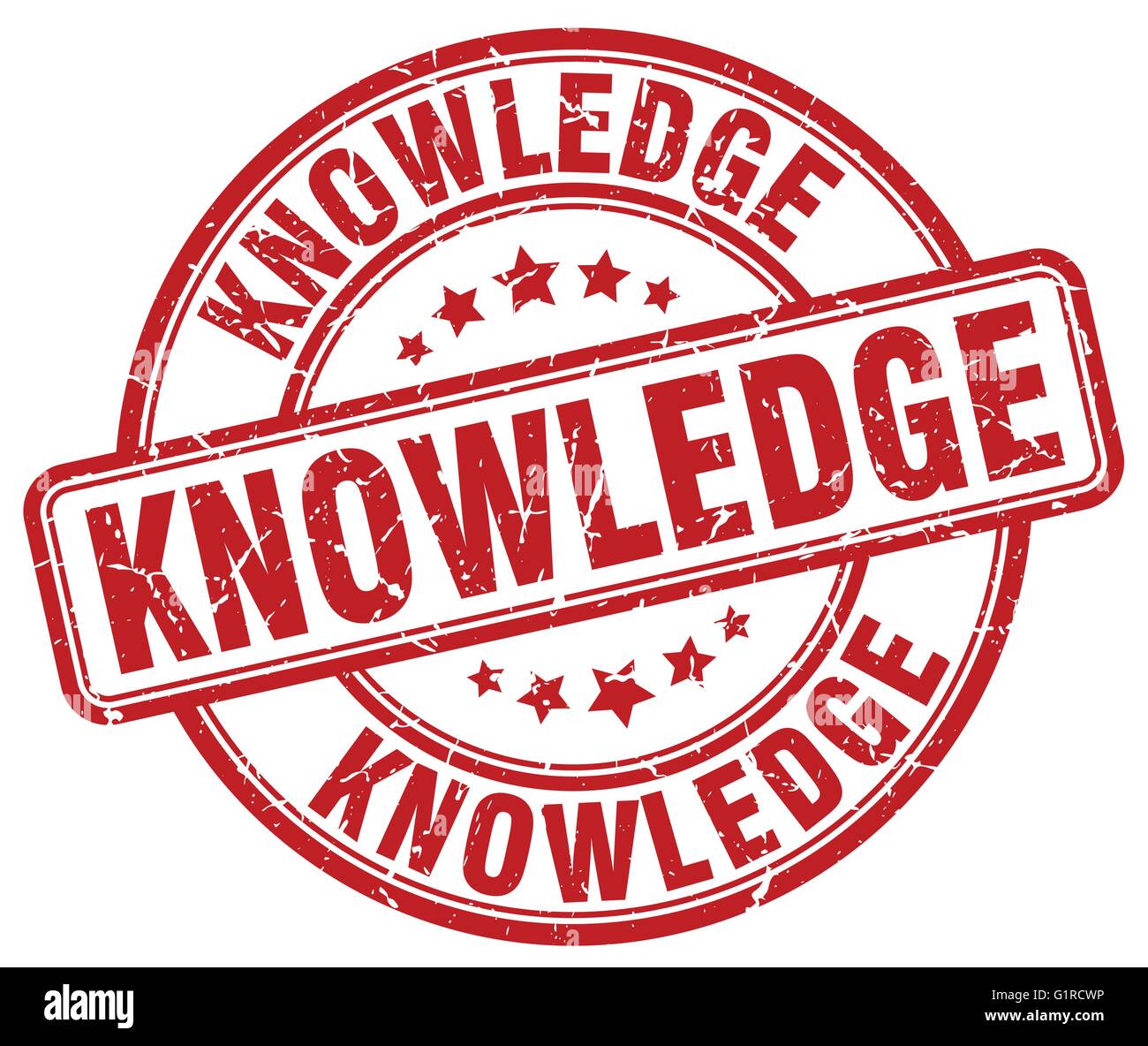 Knowledge red grunge vintage Stock Vector Images - Alamy