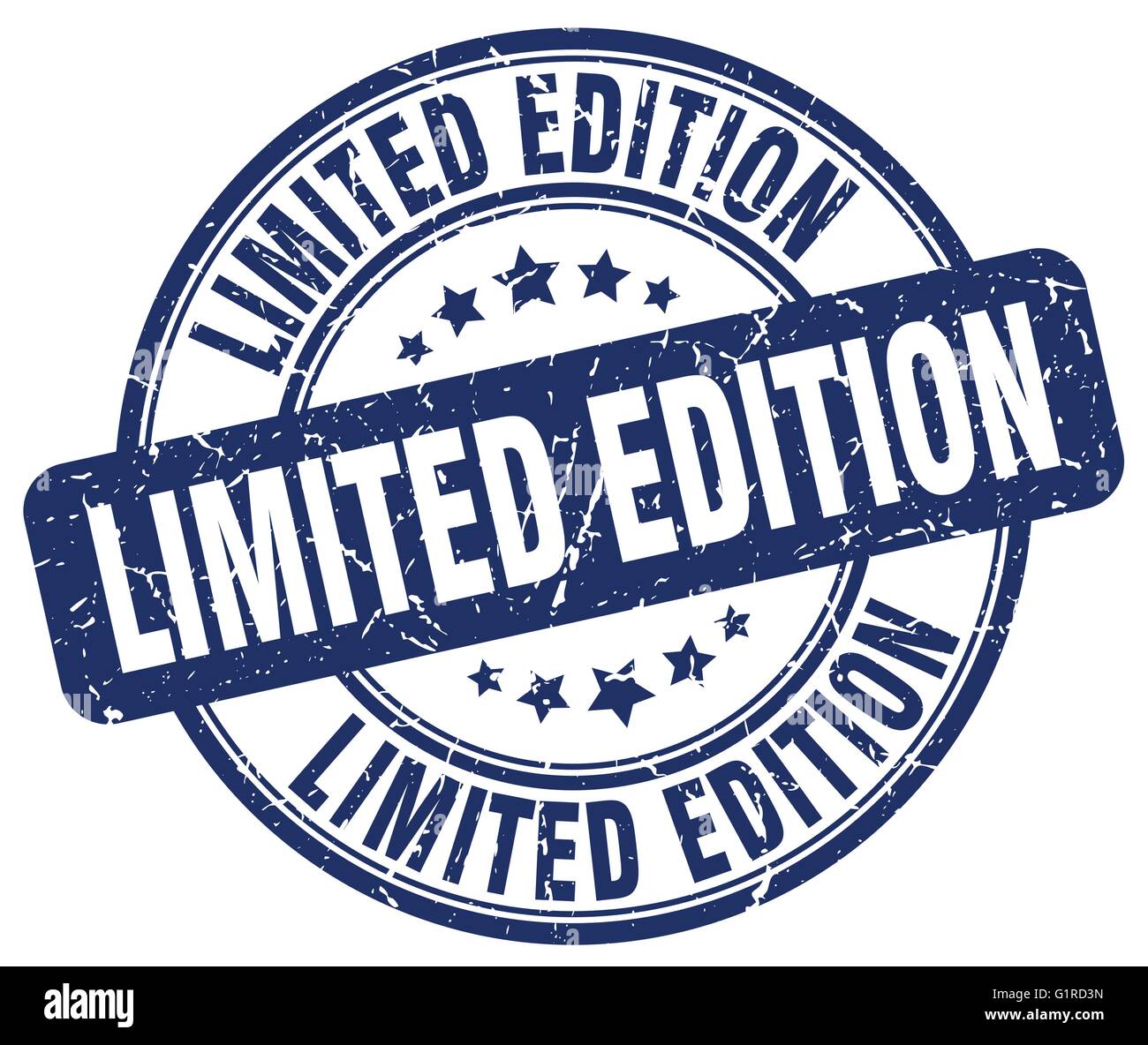 limited edition blue grunge round vintage rubber stamp Stock Vector ...