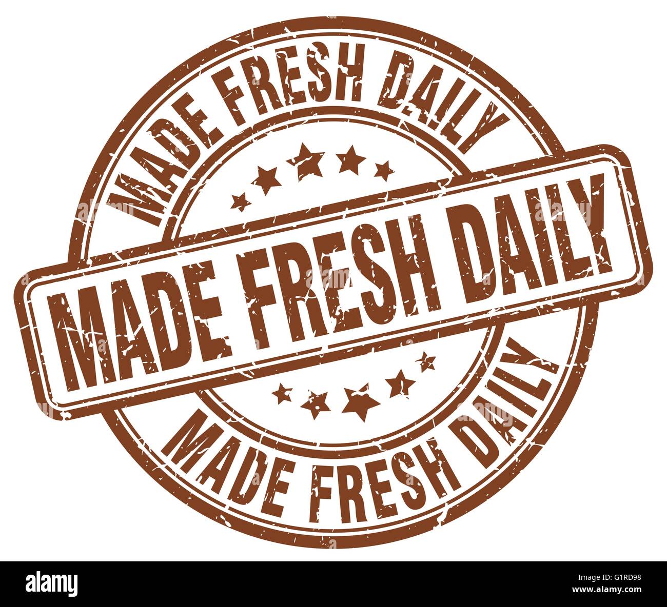 Made fresh daily stamp sign hi-res stock photography and images - Alamy