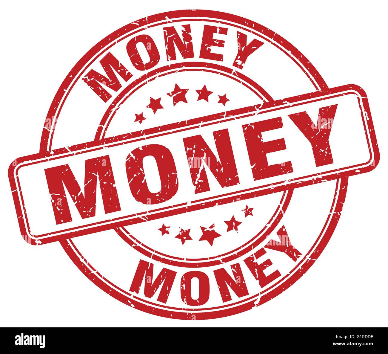 money red grunge round vintage rubber stamp Stock Vector Image & Art ...