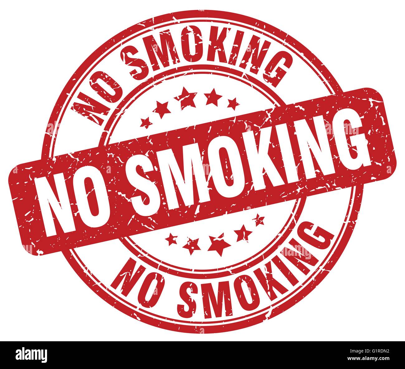 no smoking red grunge round vintage rubber stamp Stock Vector Image ...