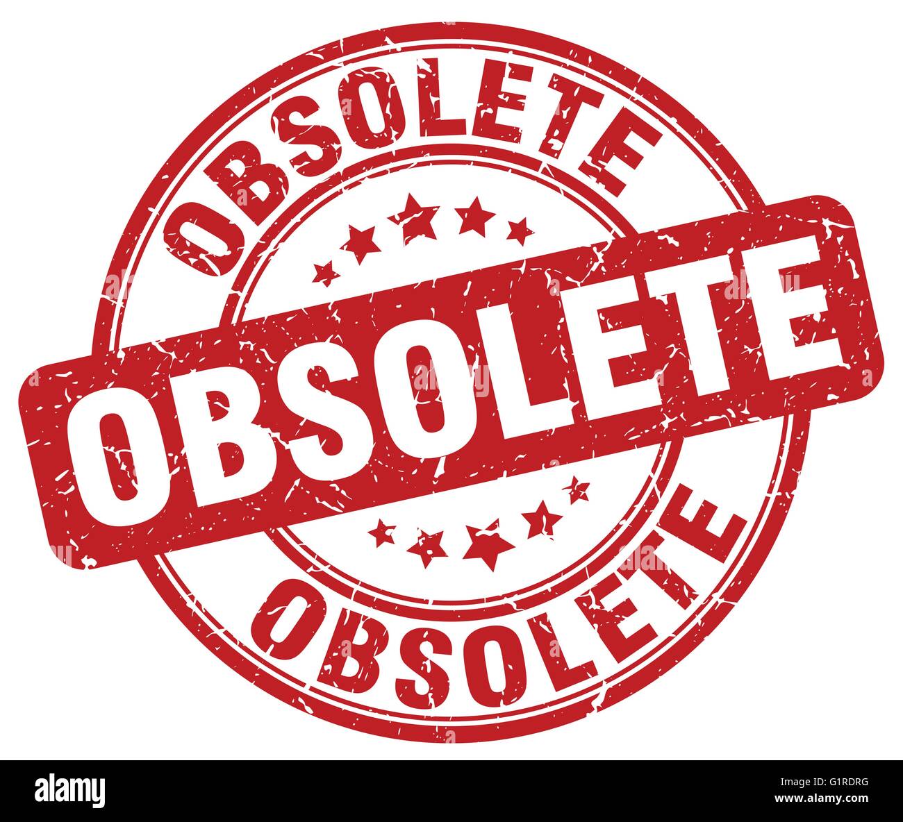 obsolete red grunge round vintage rubber stamp Stock Vector Image & Art ...