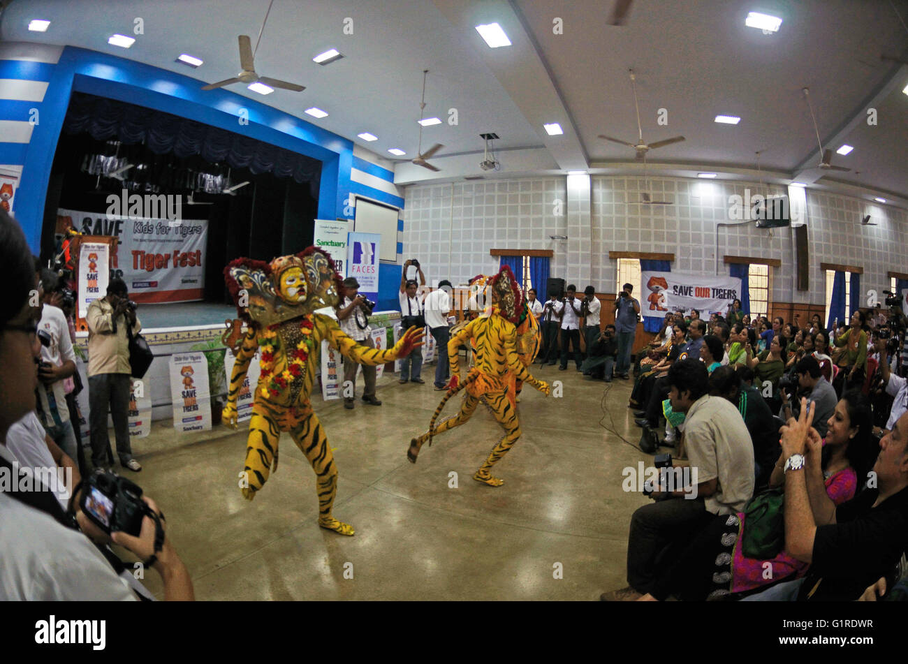 Tiger Mask Dance by local tribals from Simlipal Tiger Reserve ...