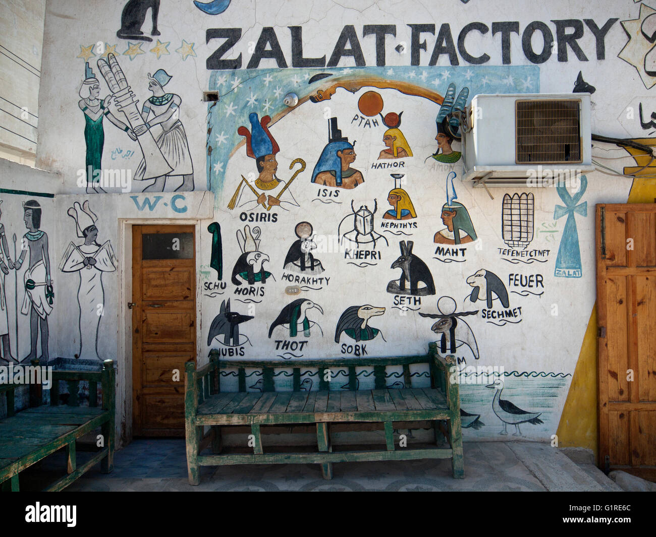 An alabaster factory close to the Valley of the Kings in Egypt Stock ...