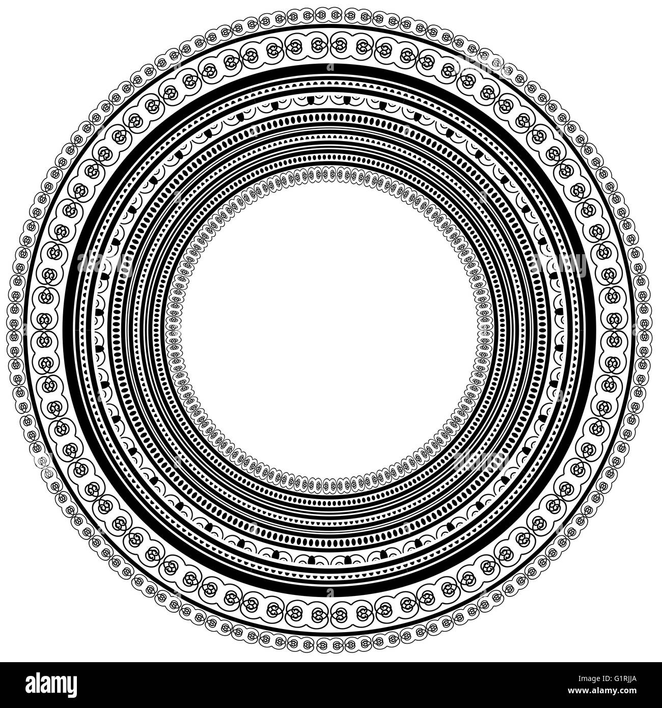 Circle Vintage Frame Stock Photo - Alamy