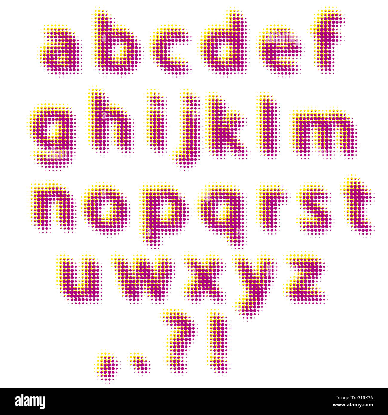 Set of Halftone Letters Isolated Stock Photo - Alamy
