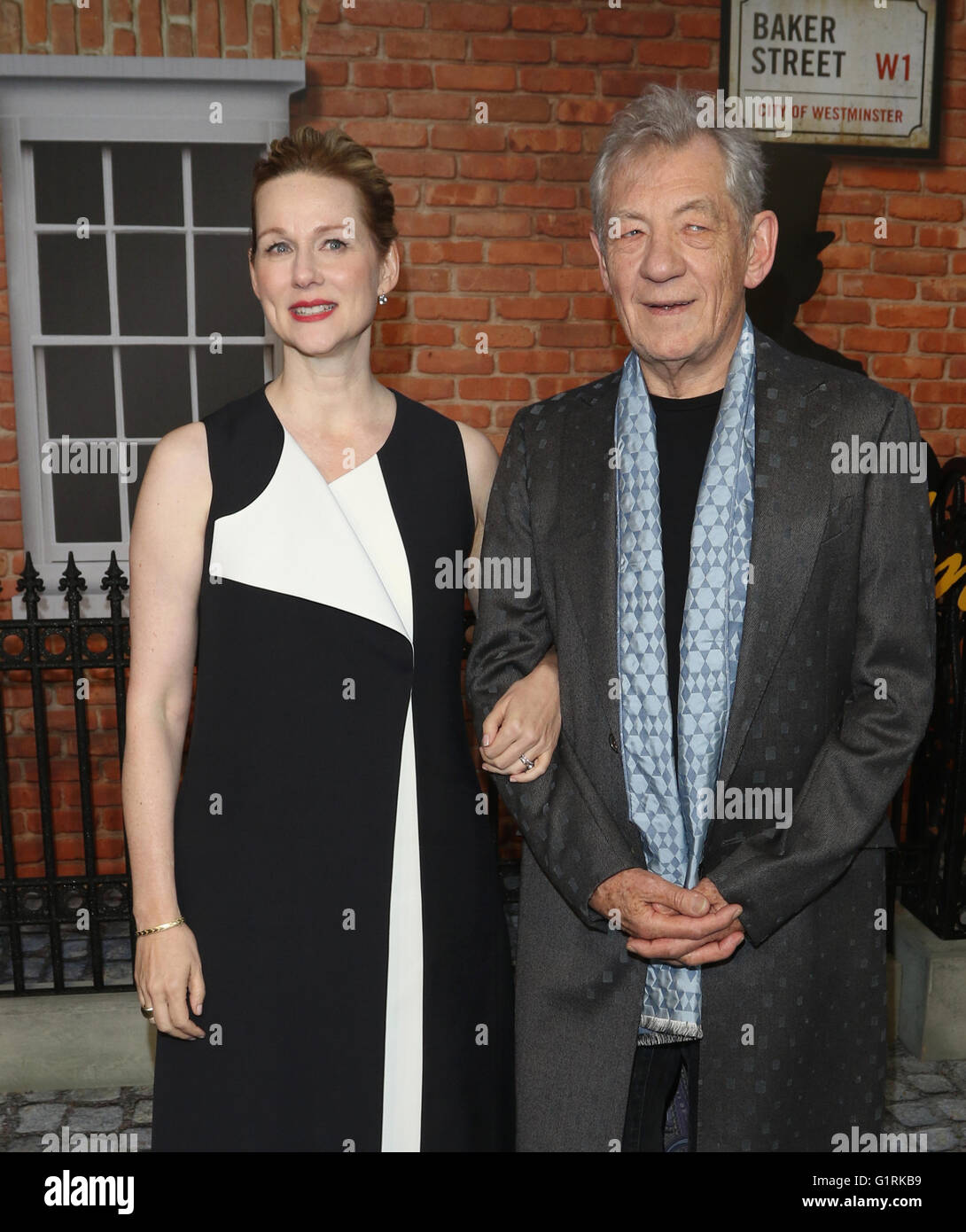 London, UK, 10th June 2015: Laura Linney and Sir Ian McKellen attend ...