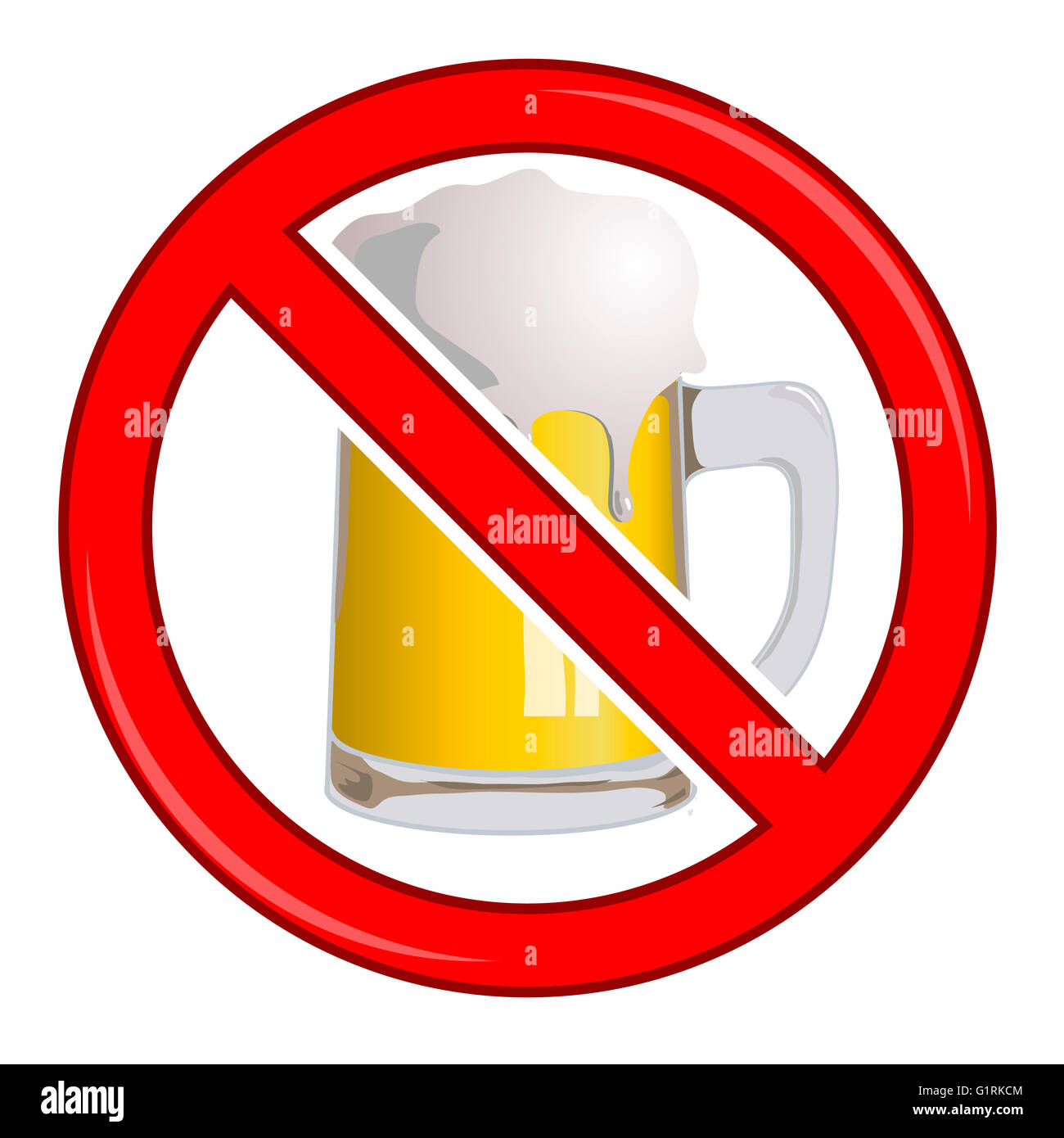 No Beer Sign Isolated Stock Photo - Alamy