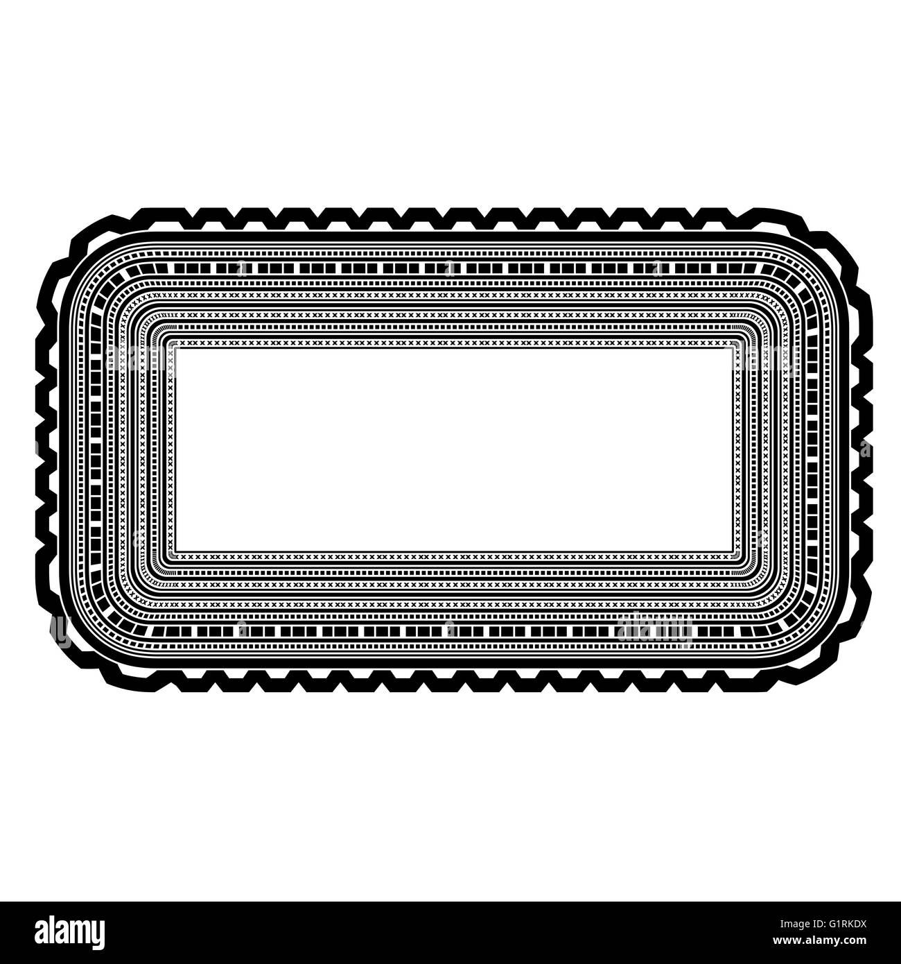 Rectangular Decorative Frame Isolated Stock Photo - Alamy