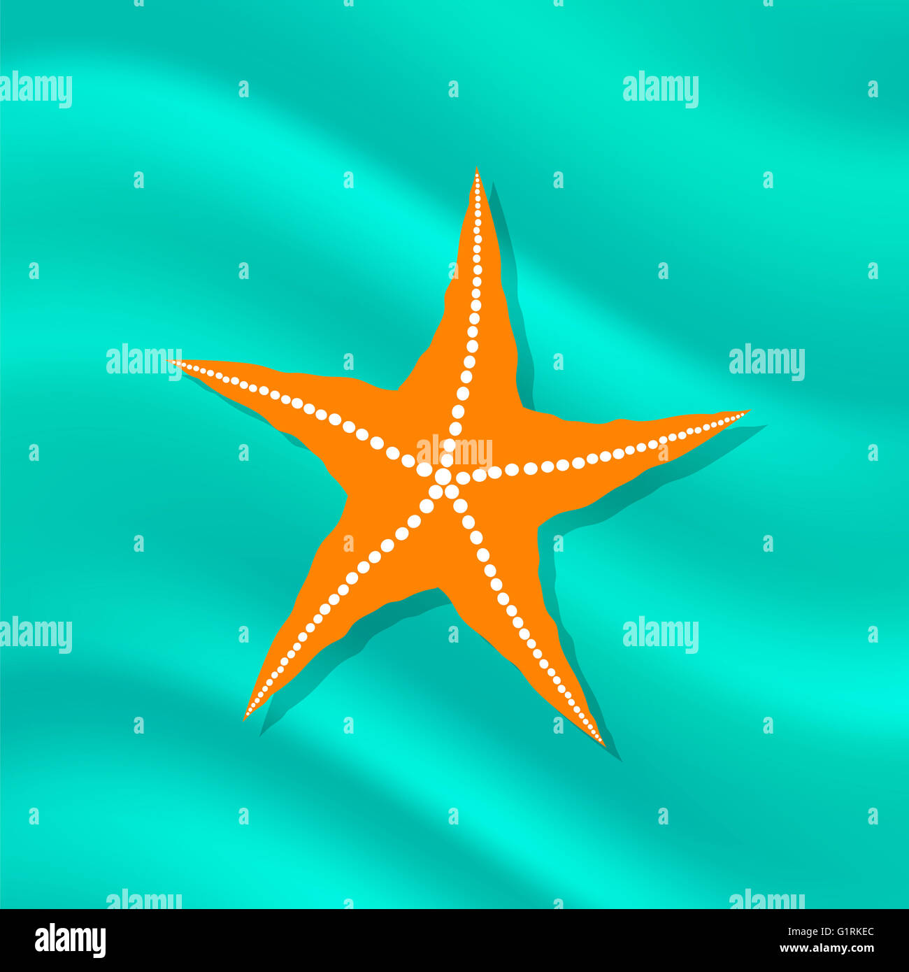 Caribbean Starfish on Azure Background Stock Photo - Alamy