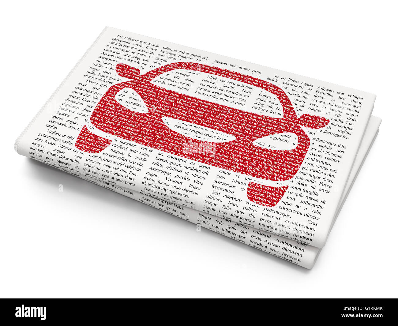 Travel concept: Car on Newspaper background Stock Photo - Alamy