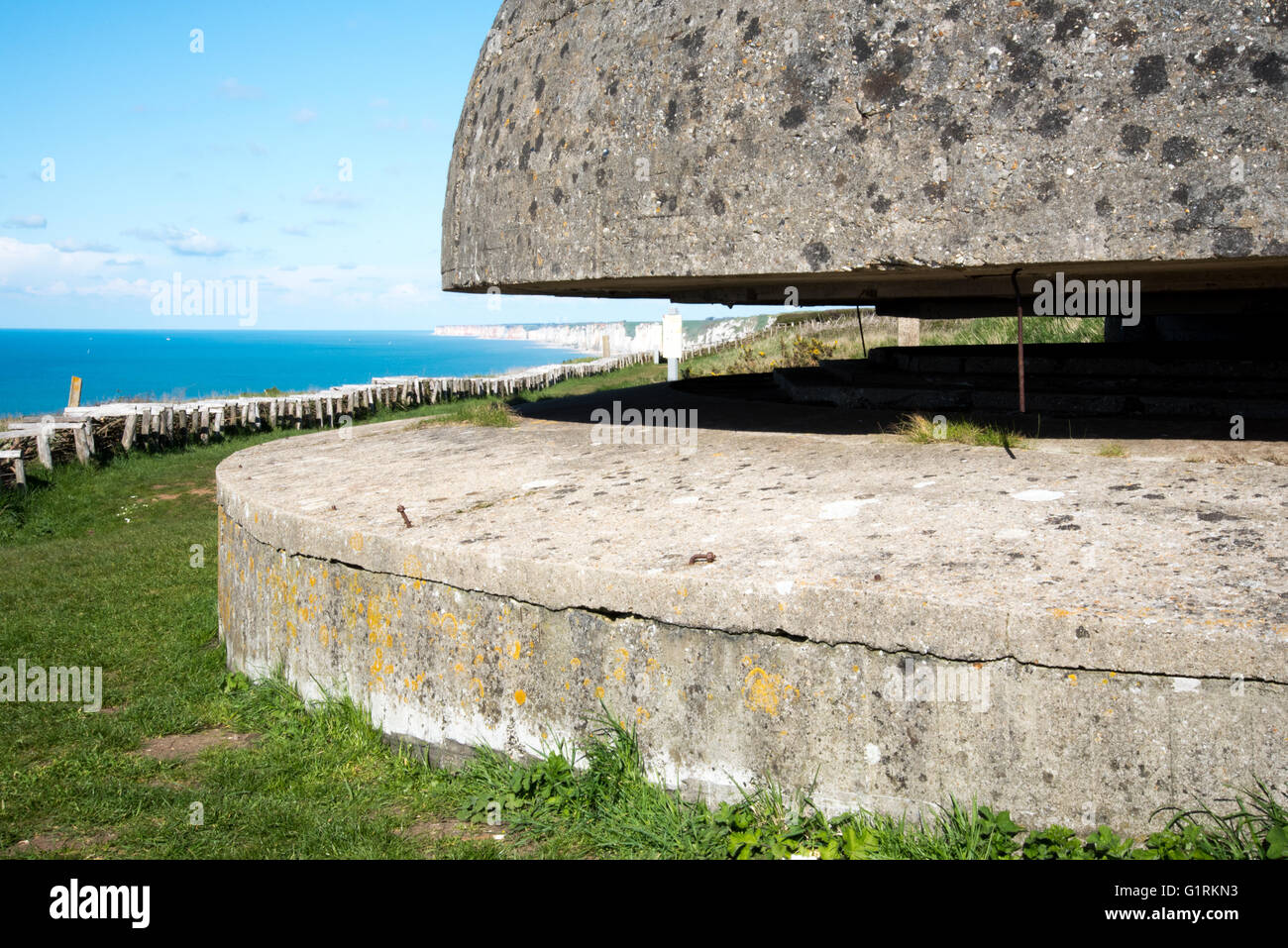 Fecamp German WW2 observation post bunker overlooking coastline ...