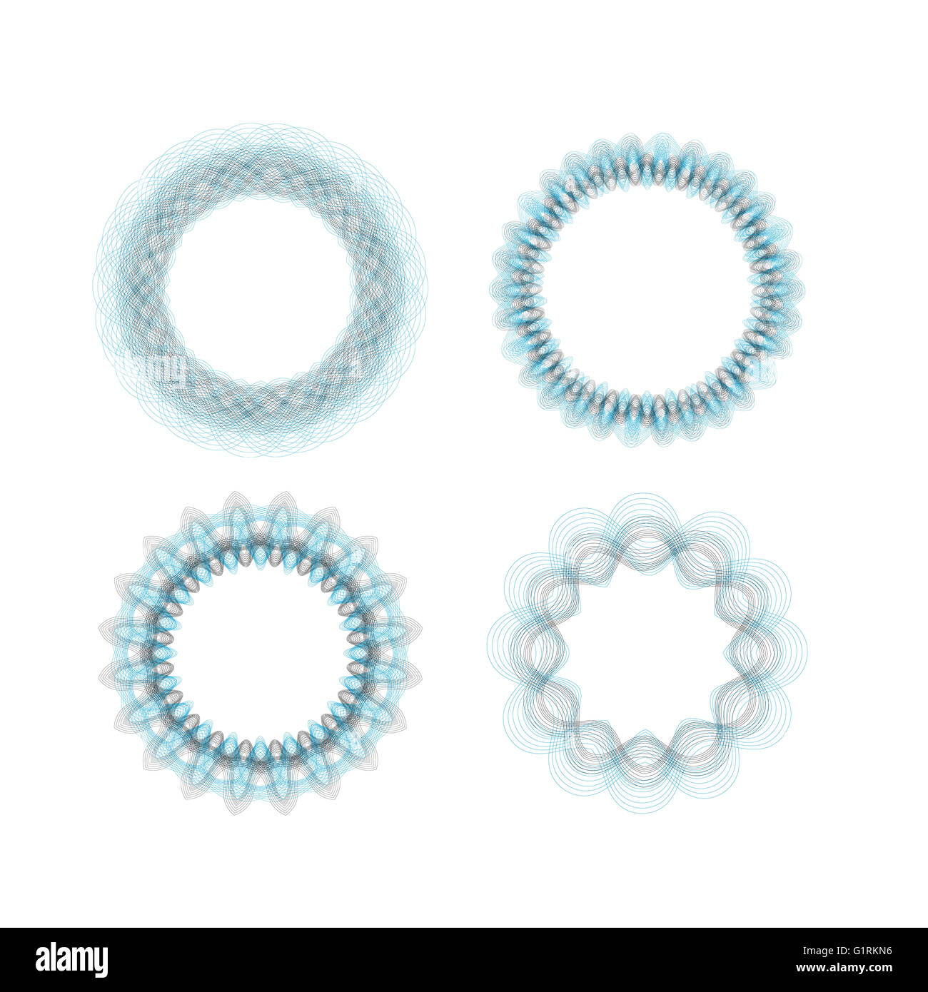 Decorarive Circle Wave Frames Stock Photo - Alamy