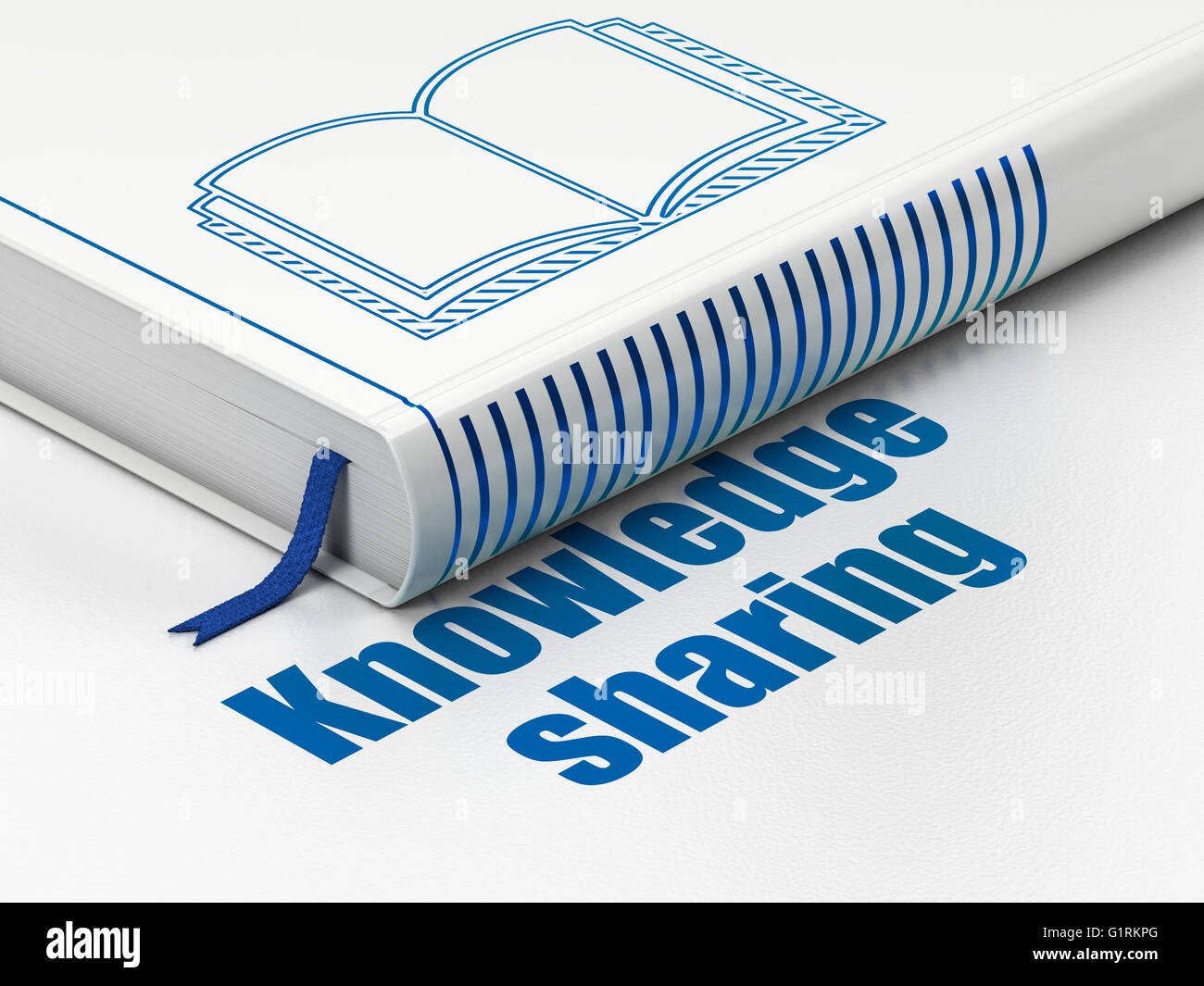 Education concept: book Book, Knowledge Sharing on white background ...