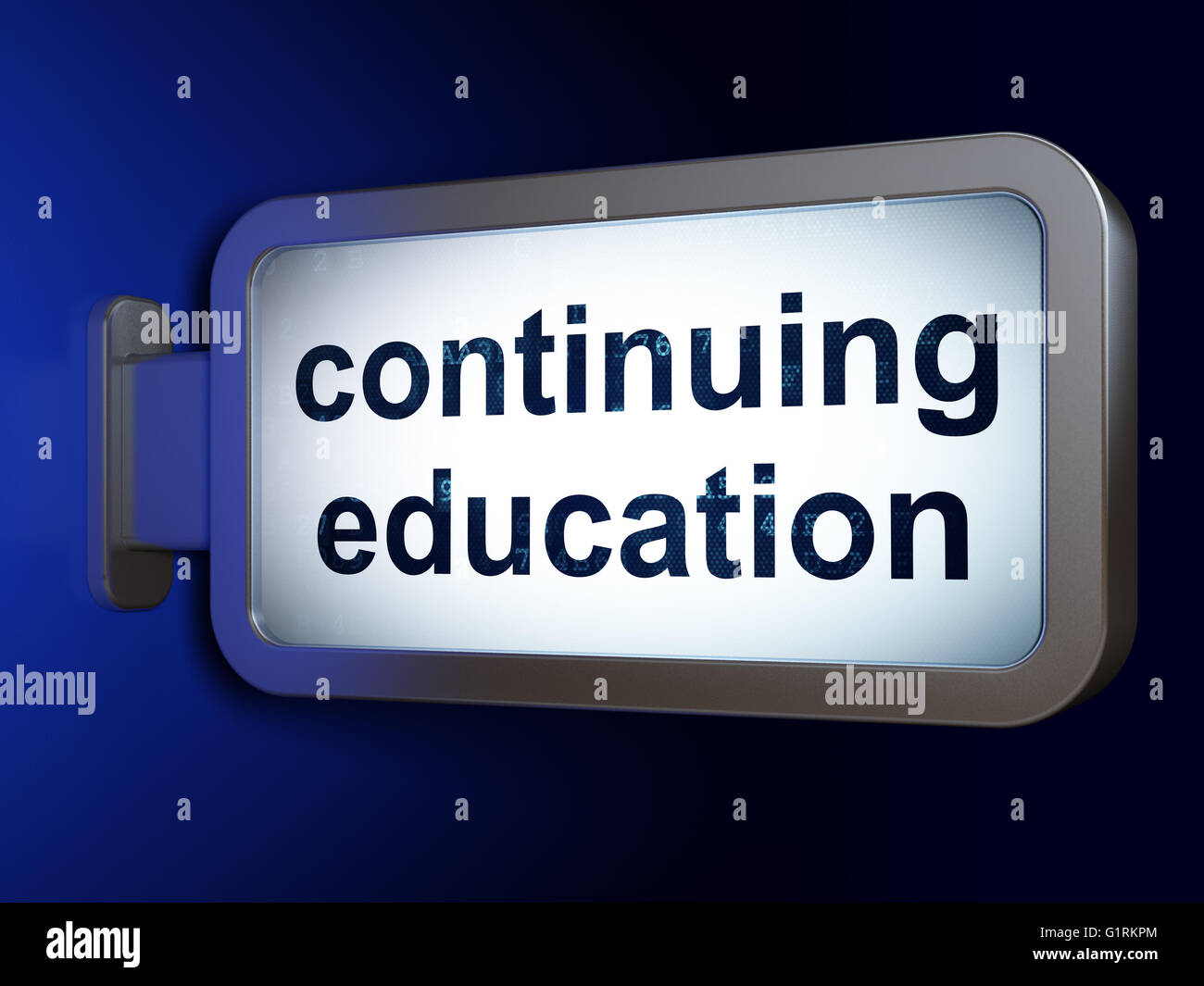 Studying concept: Continuing Education on billboard background Stock ...
