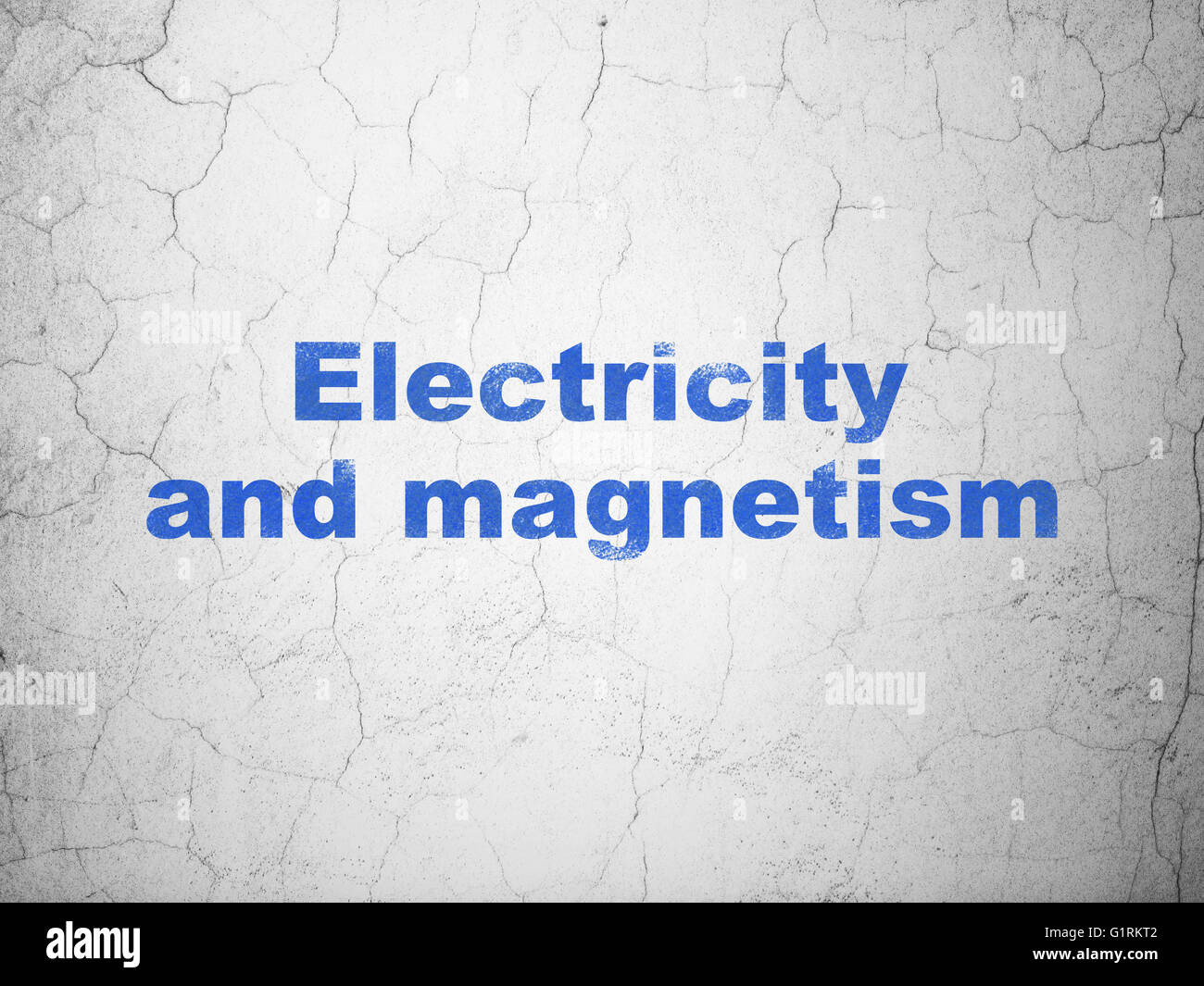 Science concept: Electricity And Magnetism on wall background Stock ...
