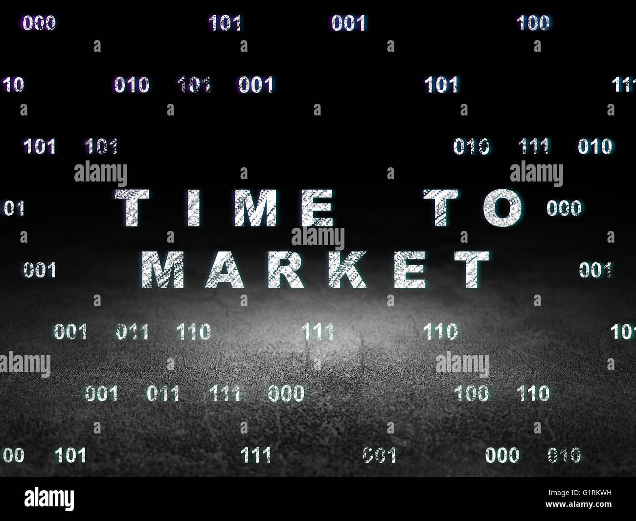 Time concept: Time to Market in grunge dark room Stock Photo - Alamy