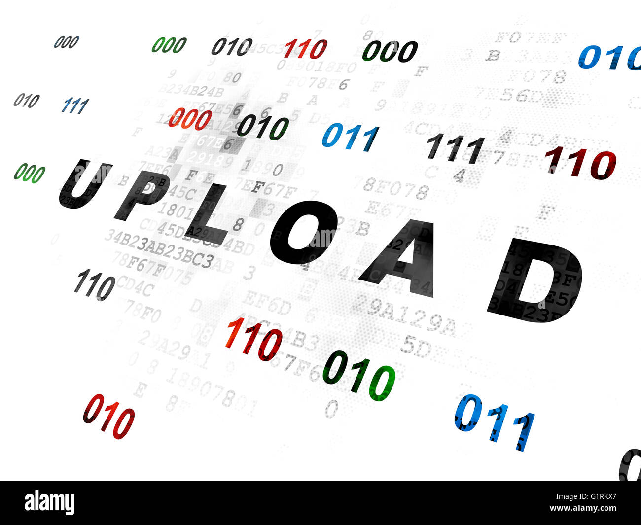 Web development concept: Upload on Digital background Stock Photo - Alamy