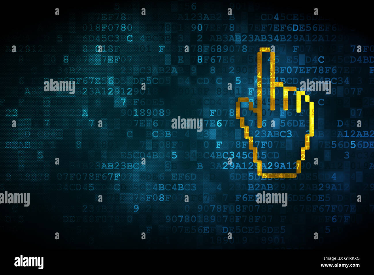 Web development concept: Mouse Cursor on digital background Stock Photo - Alamy