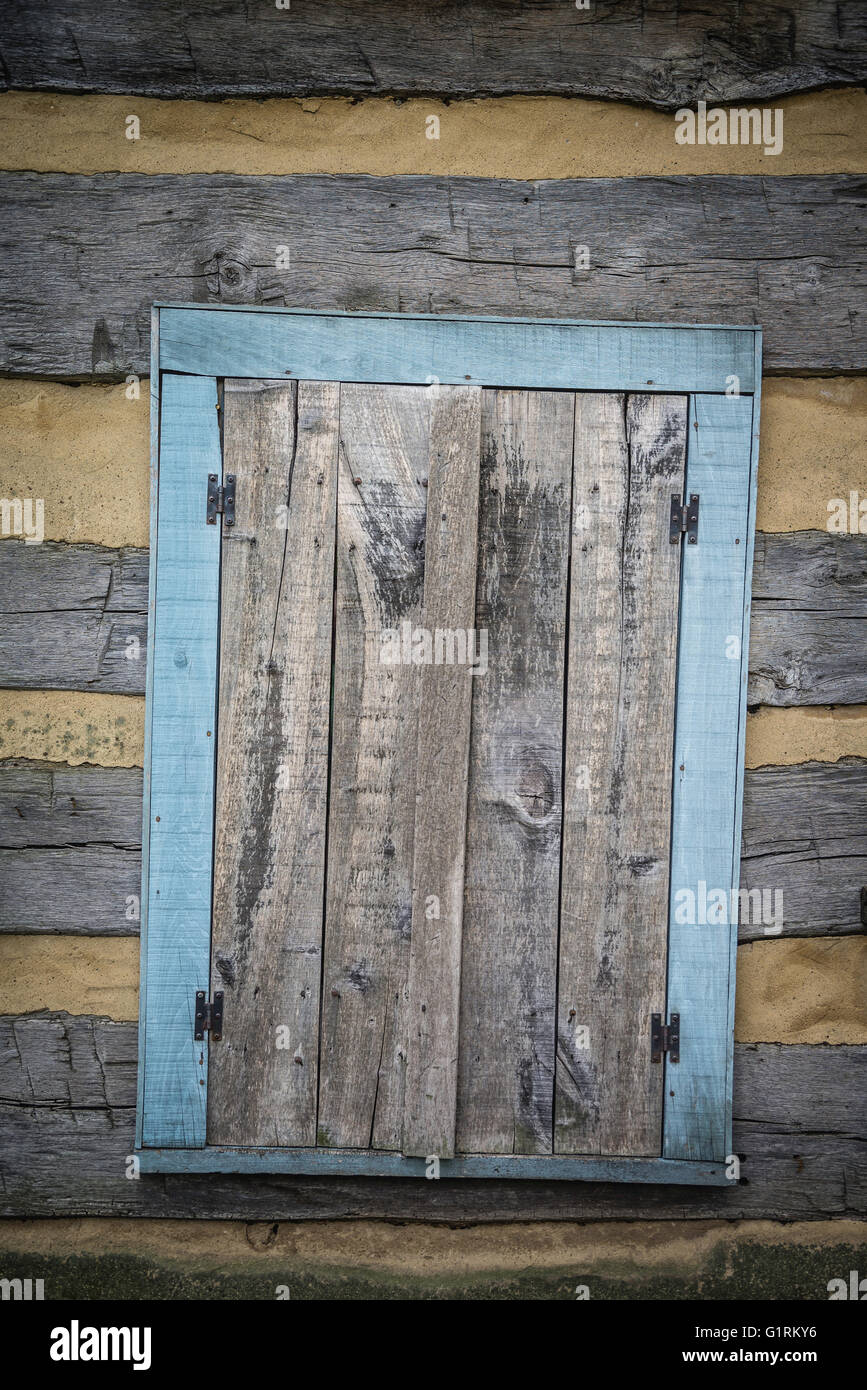 Original log cabin school at University of Pittsburgh campus Stock ...