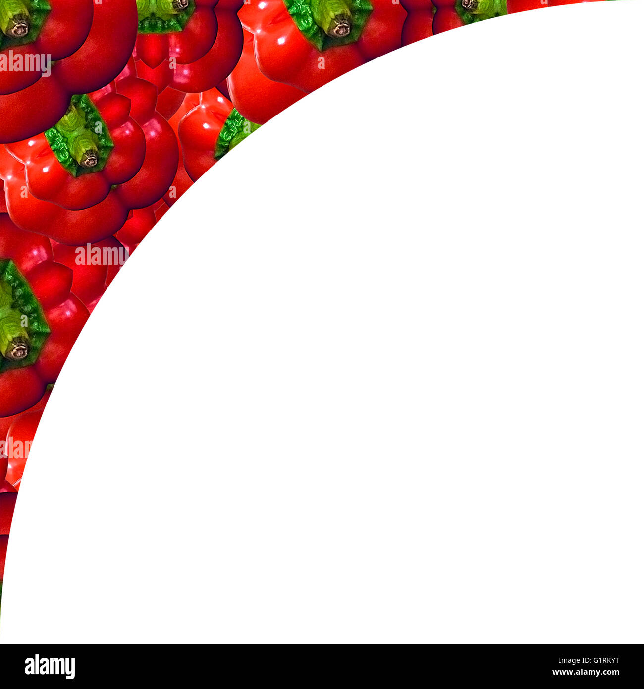 White background with decorated vegetable pattern design borders Stock ...