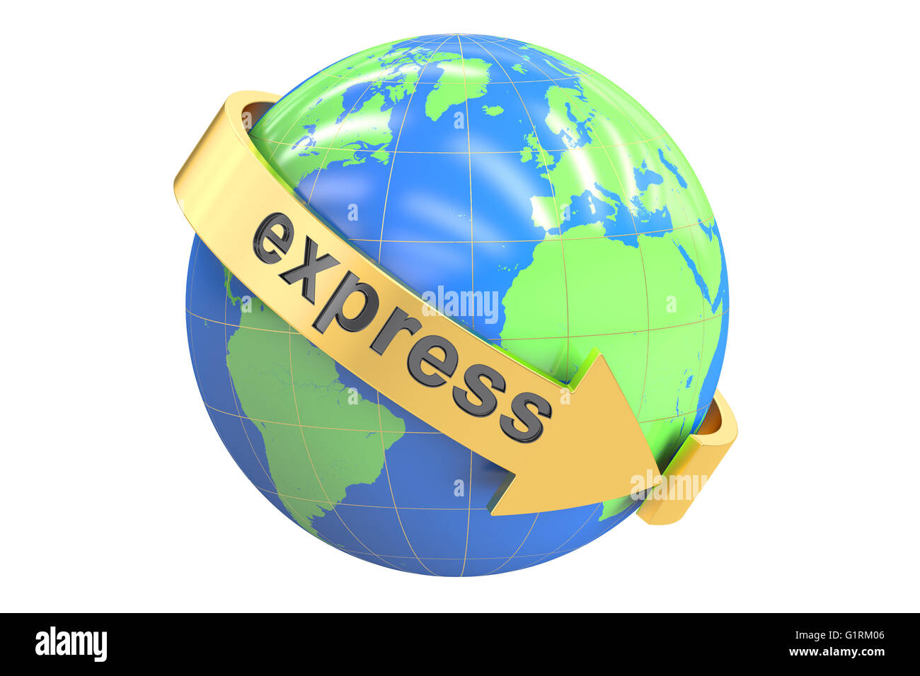 Express concept, 3D rendering, isolated on white background Stock Photo ...