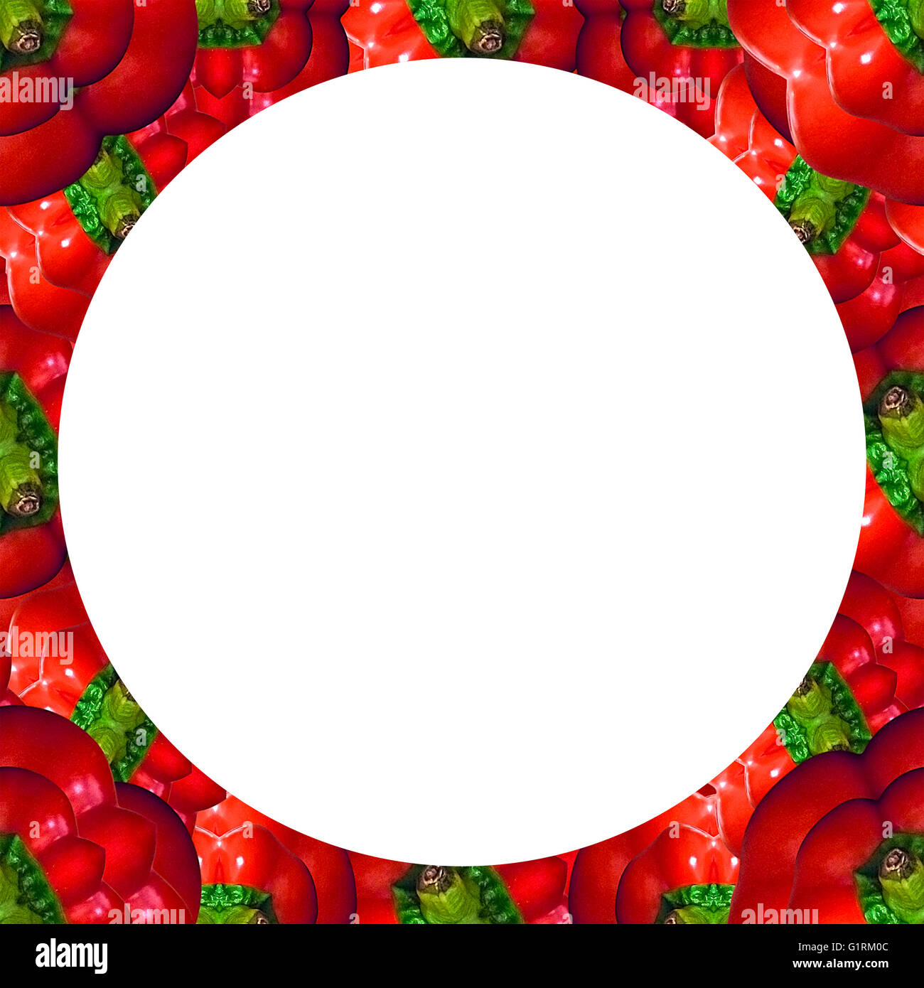 White background with decorated vegetable pattern design borders Stock ...