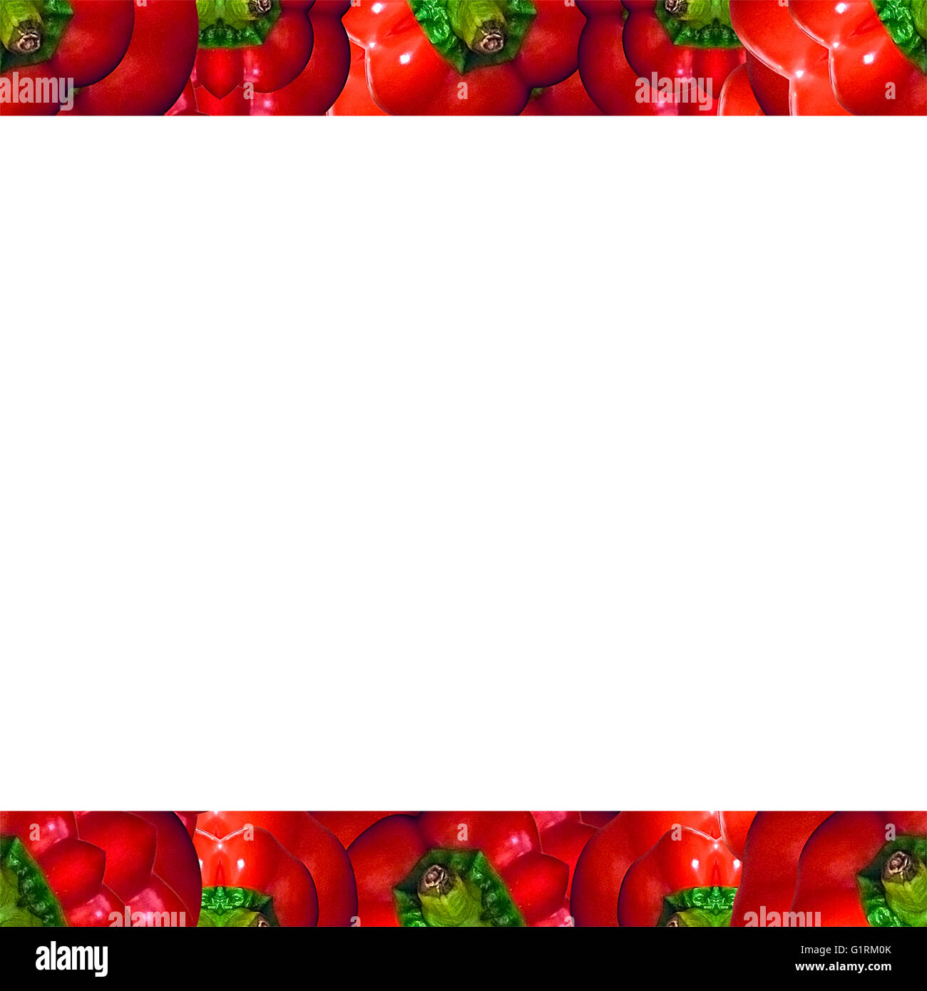 White background with decorated vegetable pattern design borders Stock ...