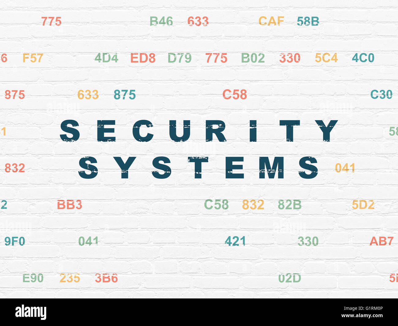Privacy concept: Security Systems on wall background Stock Photo - Alamy