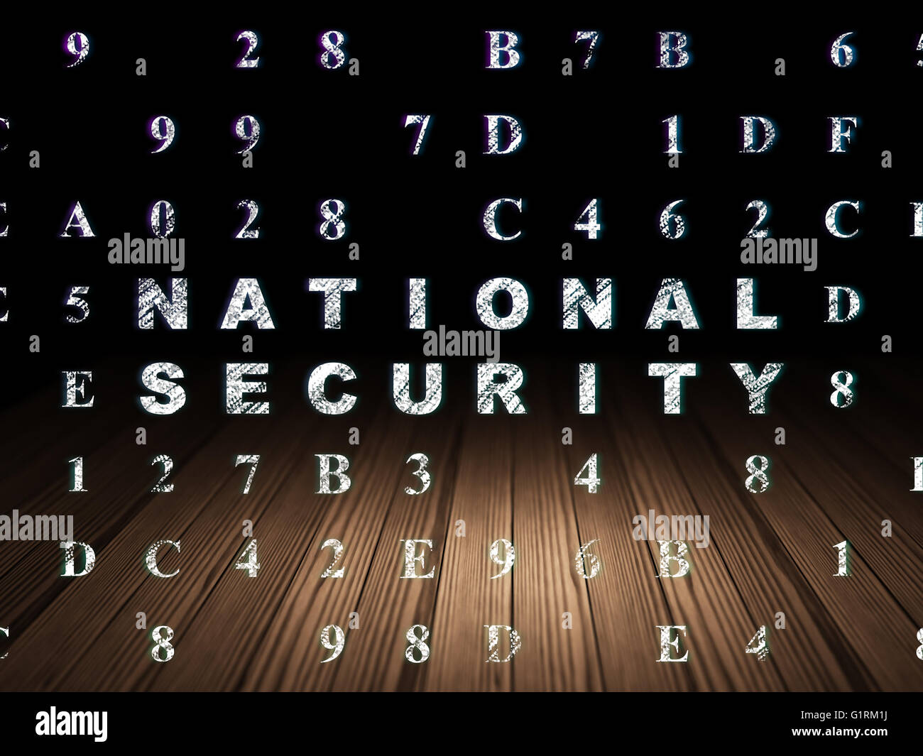 Privacy concept: National Security in grunge dark room Stock Photo - Alamy
