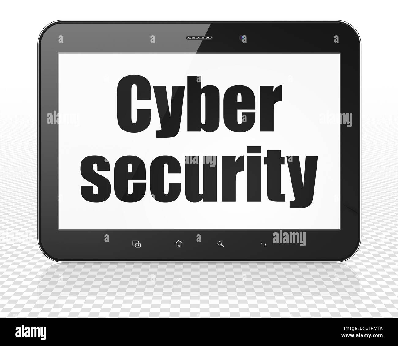 Security concept: Tablet Pc Computer with Cyber Security on display ...