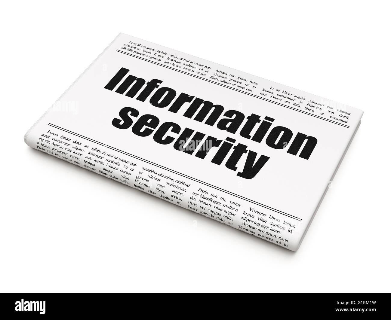 Security concept: newspaper headline Information Security Stock Photo ...