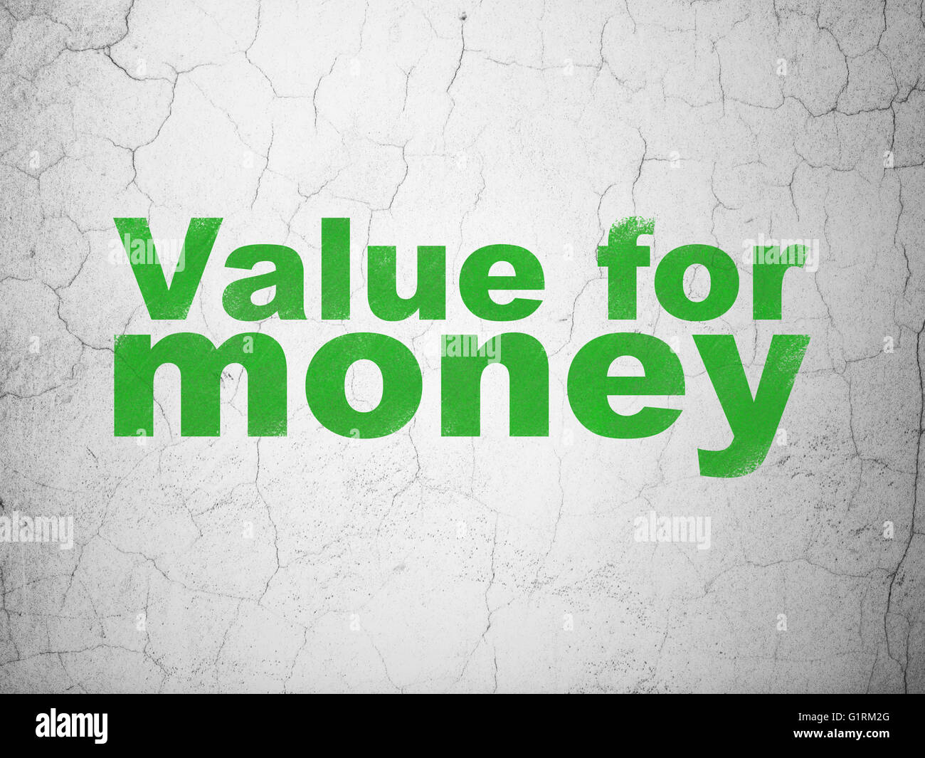 Money concept: Value For Money on wall background Stock Photo - Alamy
