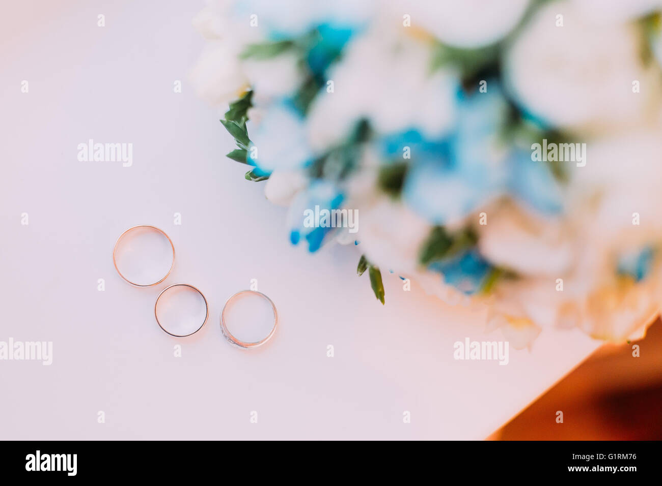 Three wedding rings hi-res stock photography and images - Alamy