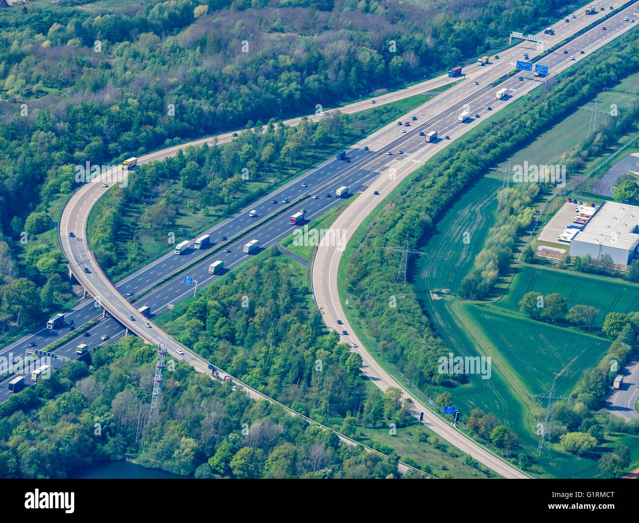 Motorway exit hi-res stock photography and images - Alamy