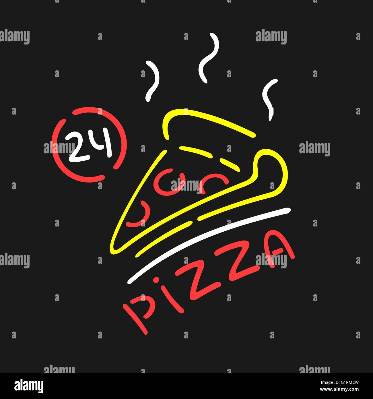Vector Neon Sign Pizza Stock Vector Image & Art - Alamy