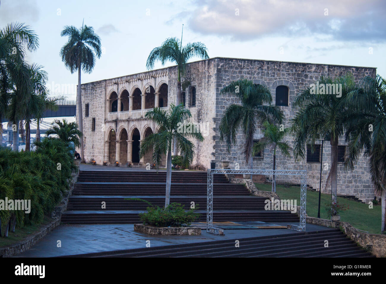 View of Alcazar de colon, in day light, in zona colonial, santo domingo ...