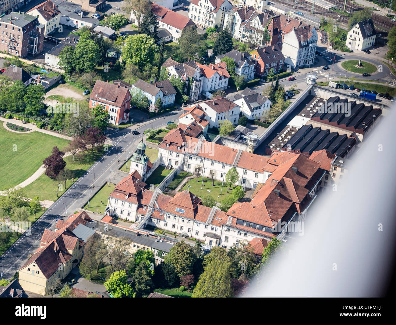 Highly secured prison in Celle, in historical building, near park area ...