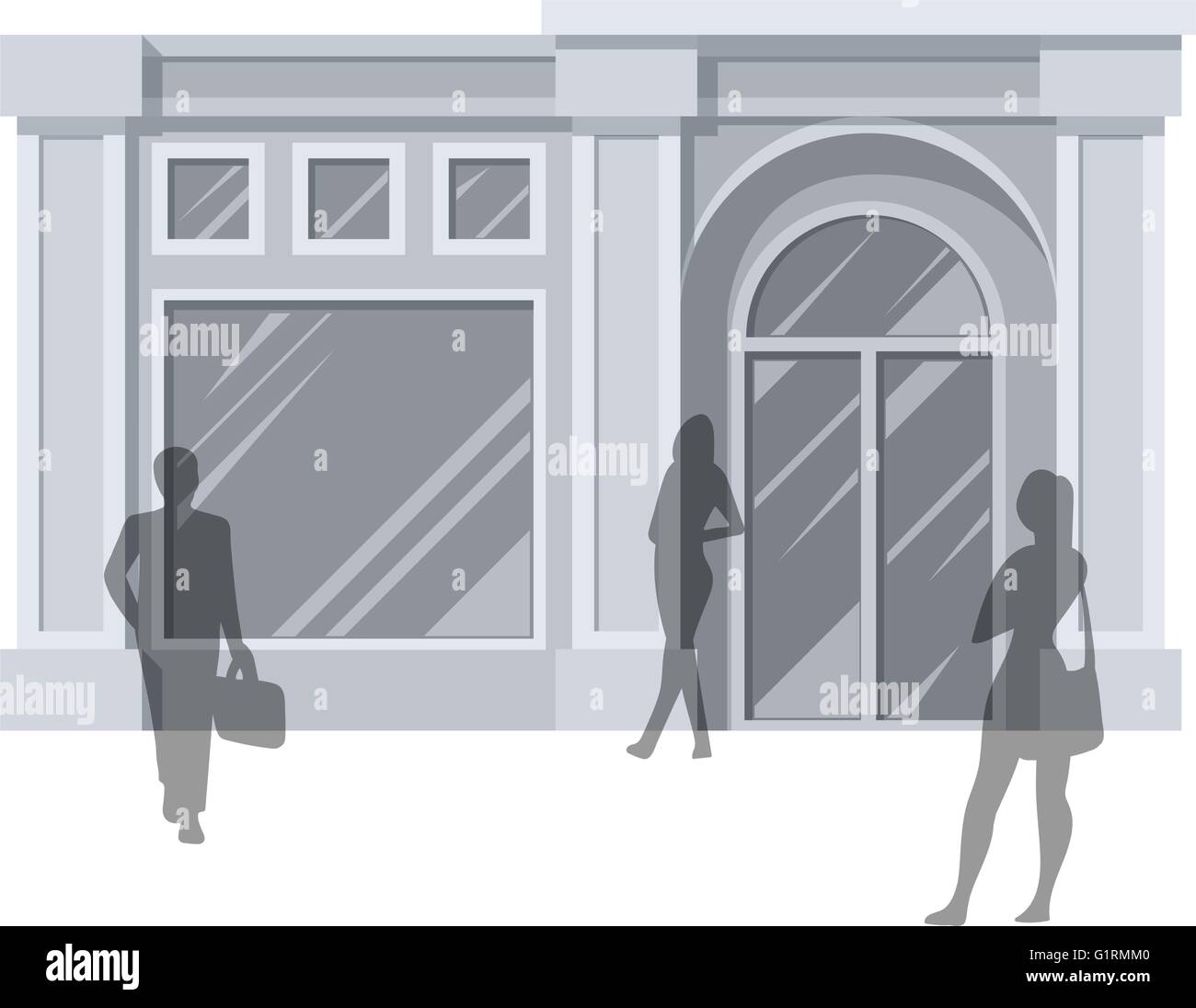 Shopping mall glass Stock Vector Images - Alamy