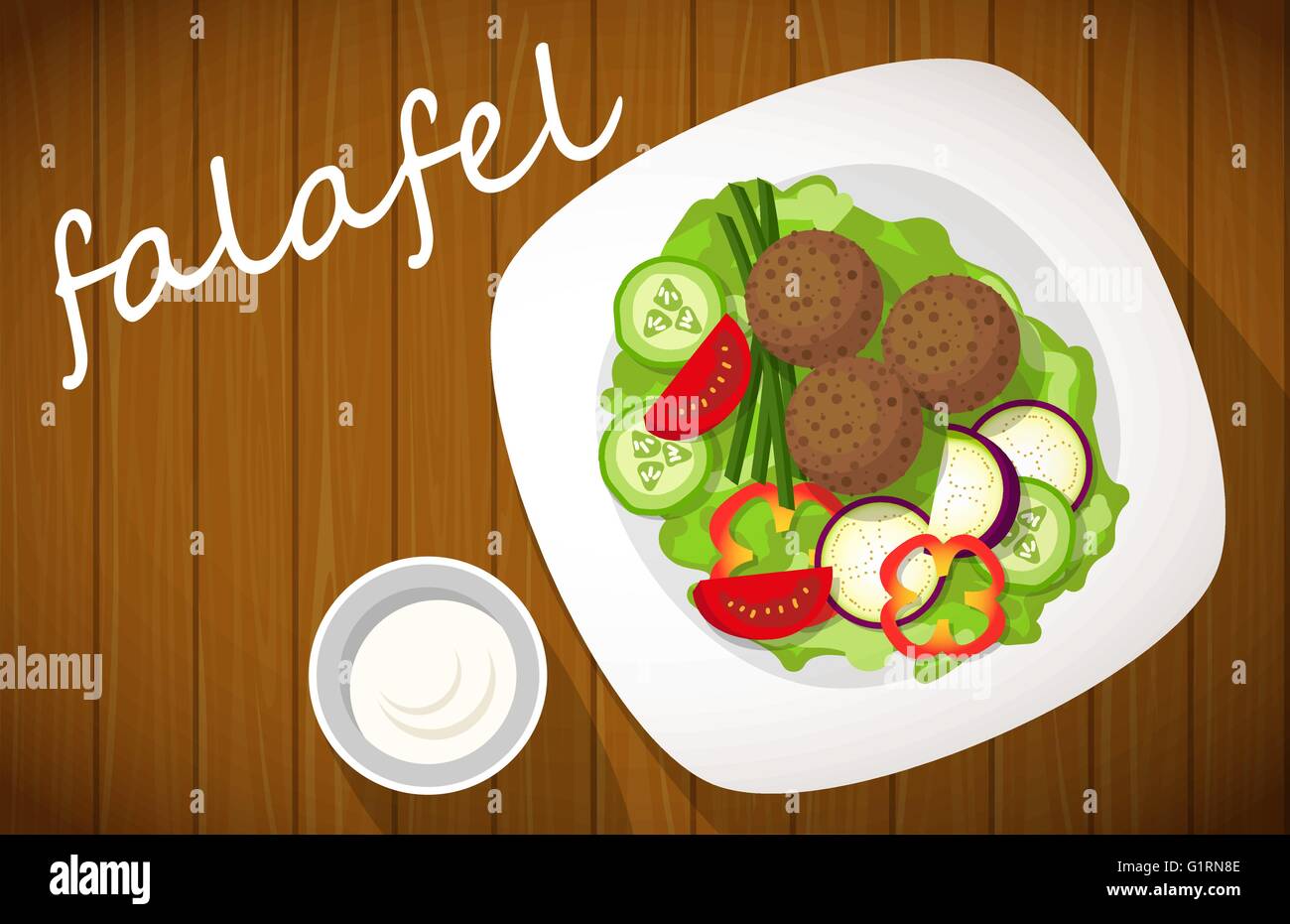 Vegetable falafel Stock Vector Images - Alamy