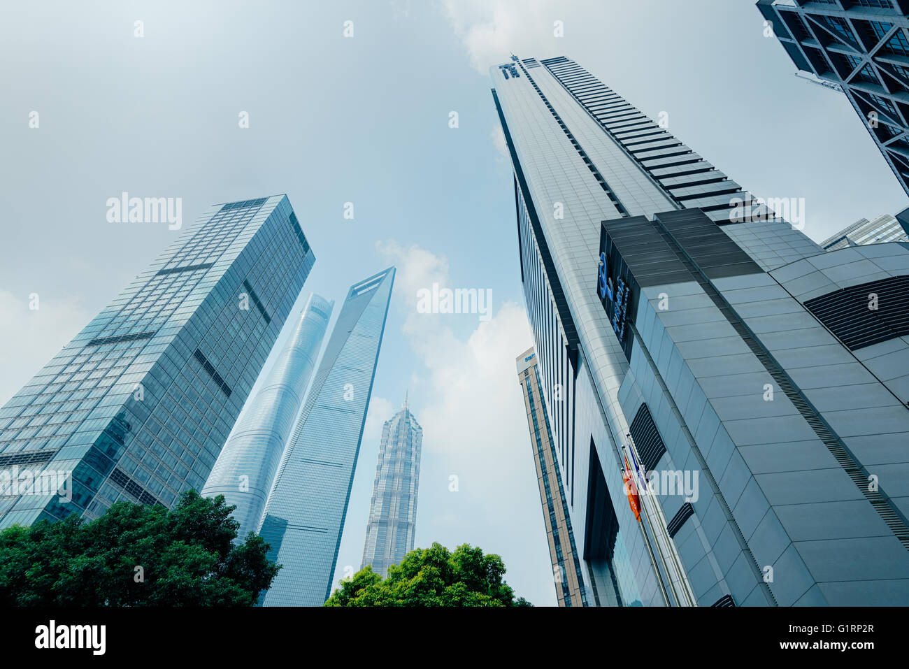 Shanghai, China - Oct 9, 2015: Skyscrapers of Lujiazui in Shanghai ...