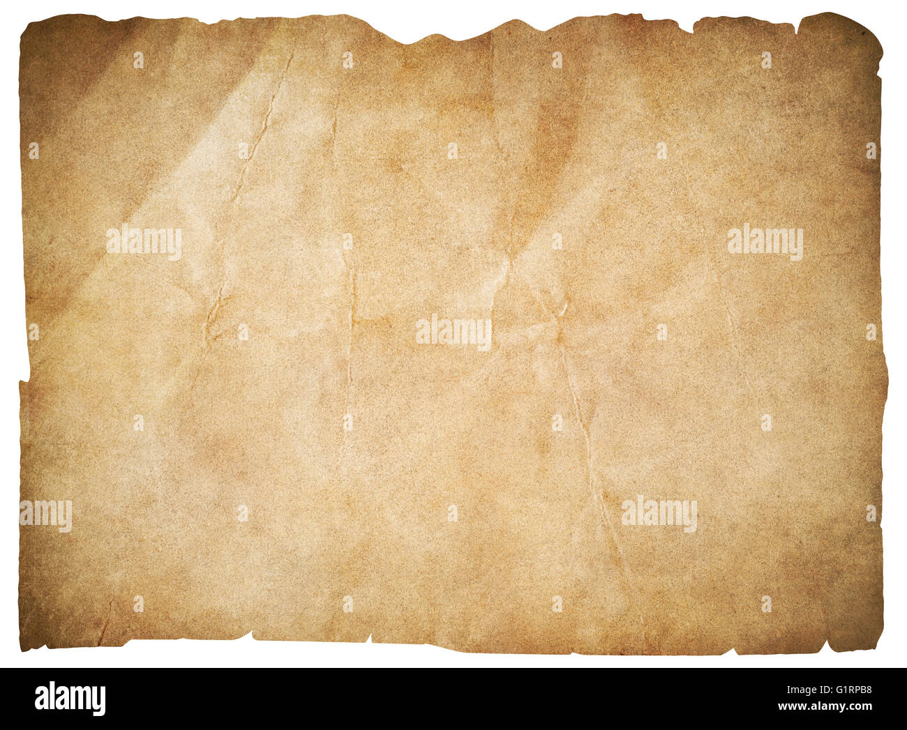 old paper or blank pirates map isolated with clipping path Stock Photo ...