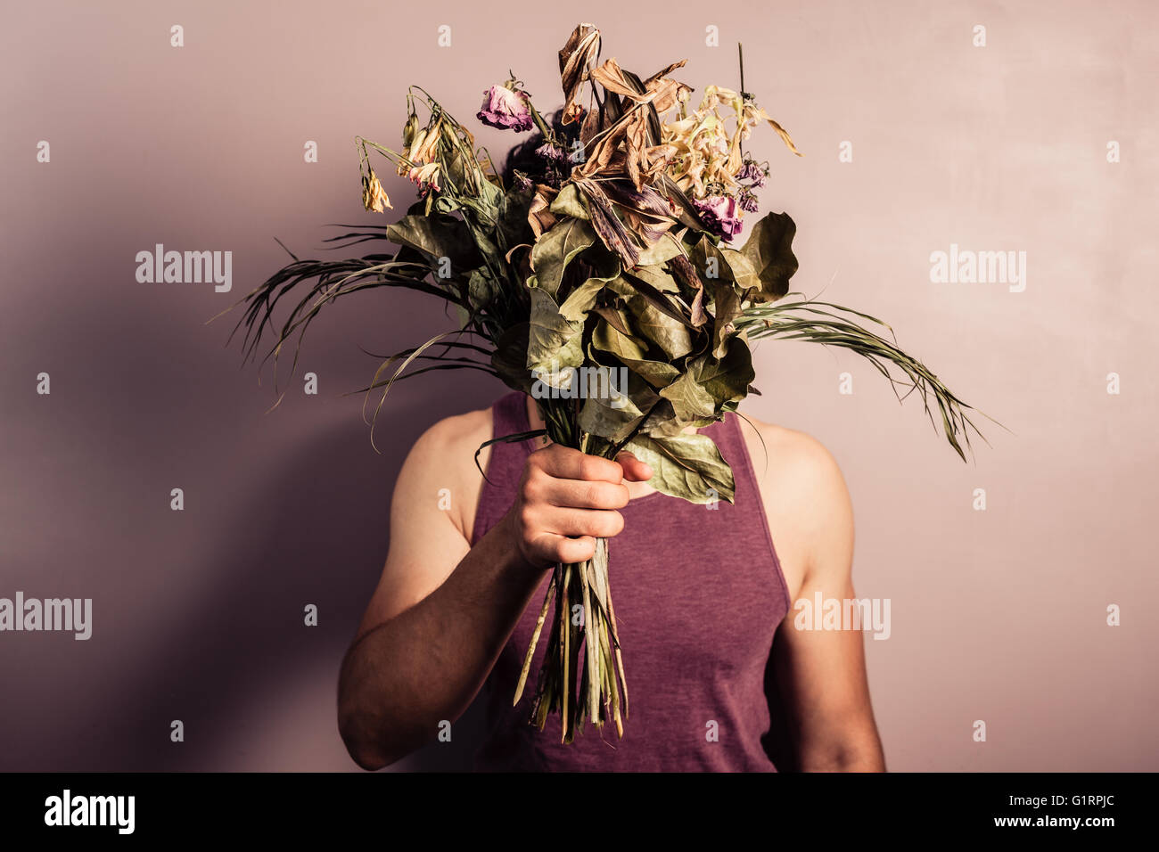 Man dead flowers hi-res stock photography and images - Alamy