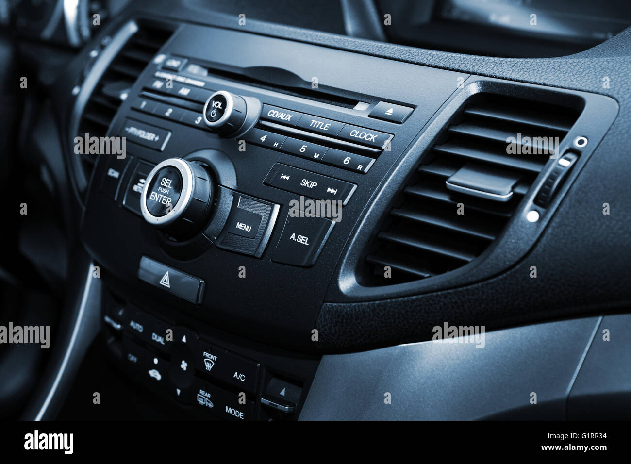 control panel and cd in a modern car Stock Photo - Alamy