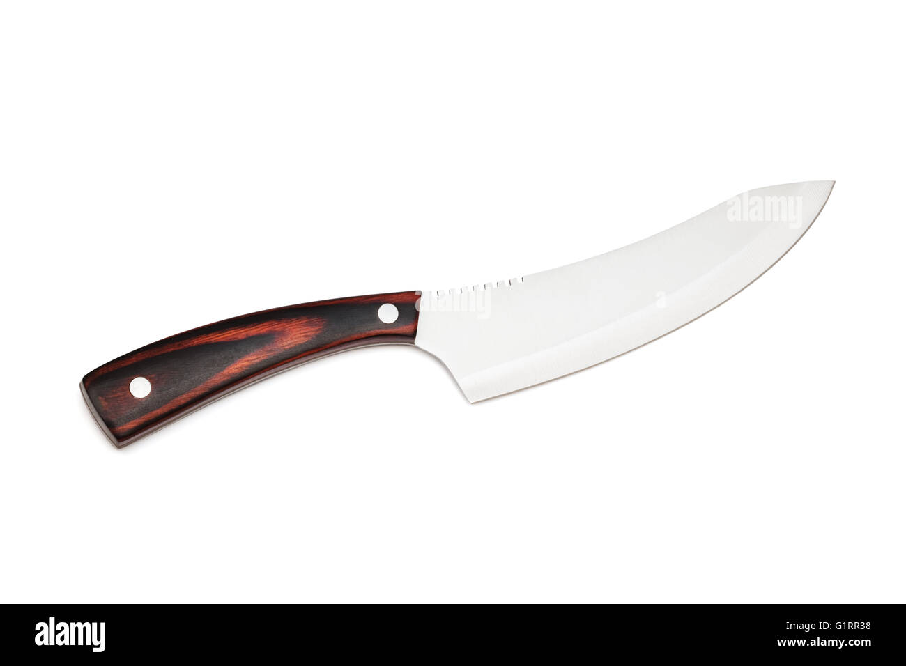 New kitchen knife on a white background Stock Photo - Alamy