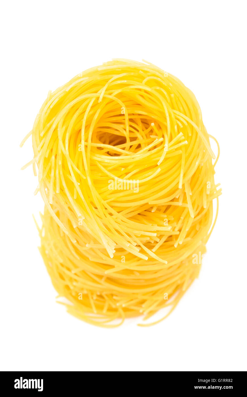 Different beautiful pasta on a white background Stock Photo - Alamy