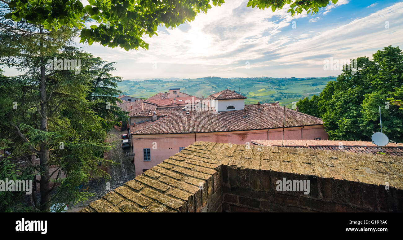 roofs and buildings of a medieval village in Italy Stock Photo - Alamy