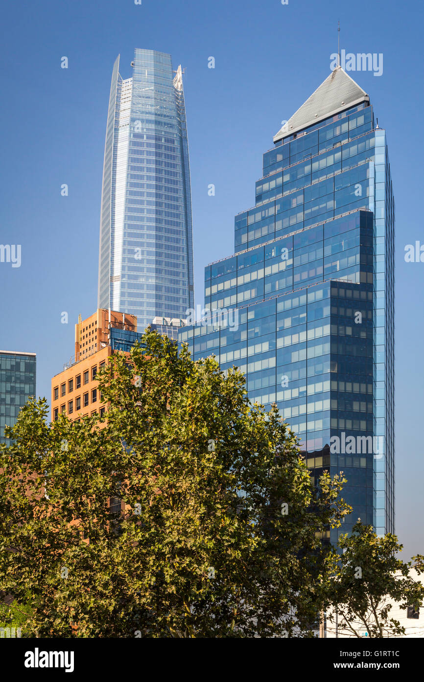 High-rise office towers in the Providencia district of Santiago, Chile ...