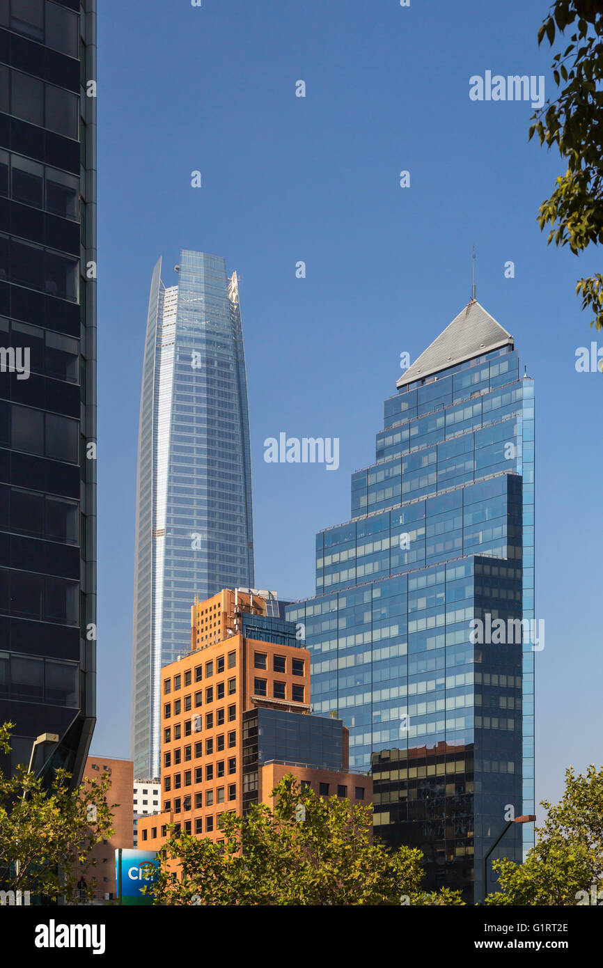 High-rise office towers in the Providencia district of Santiago, Chile ...